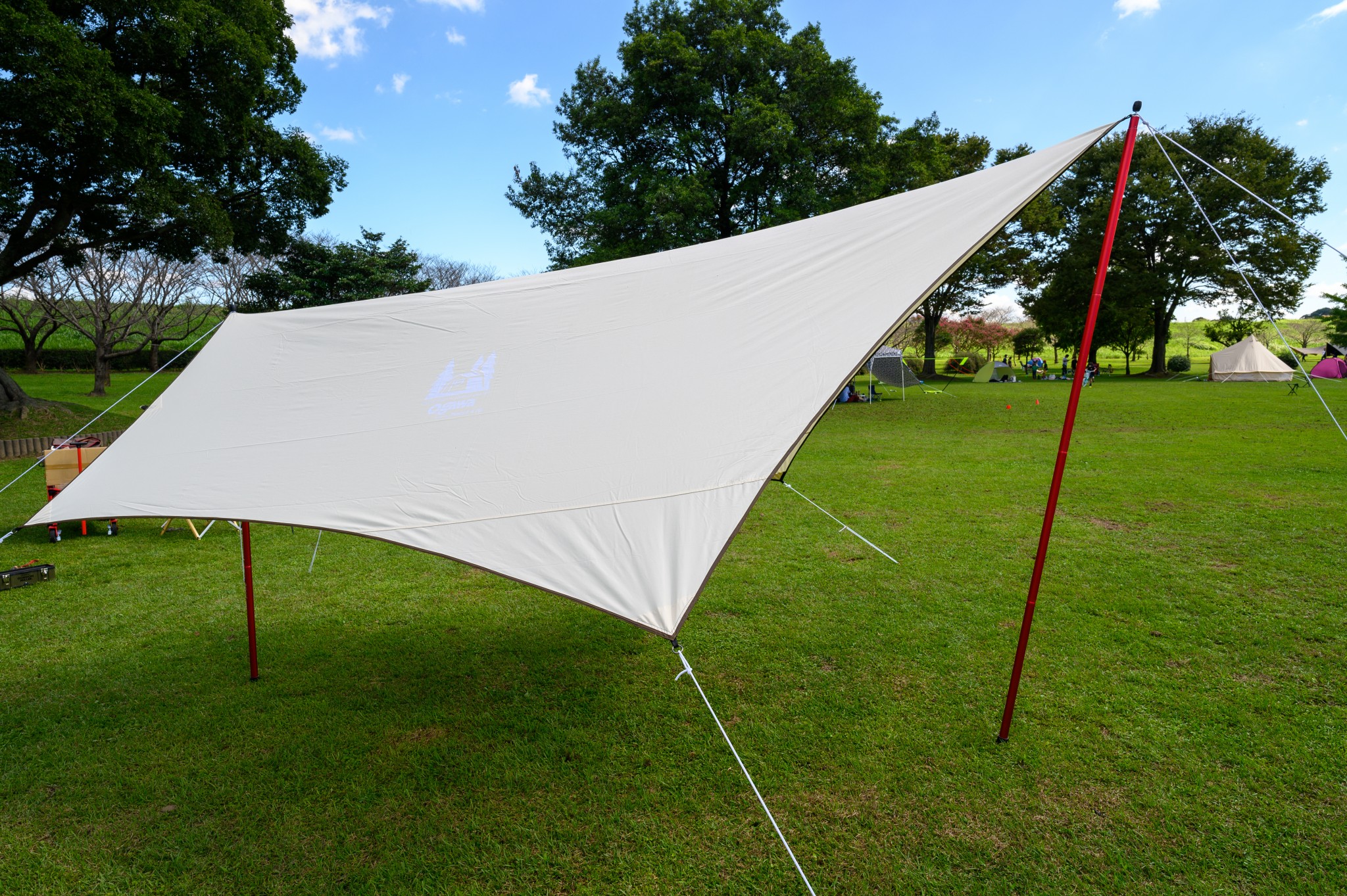 ogawa「システムタープ ペンタ 4×4 T/C」を開封＆初張り